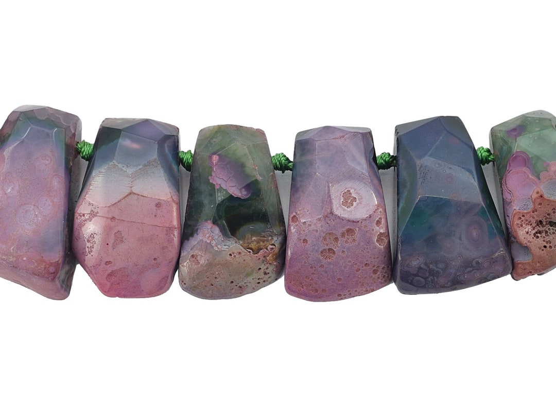 26-36mm Agate Top Drilled Trapezoid Bead Strand (16 Inches Long) - Etsy