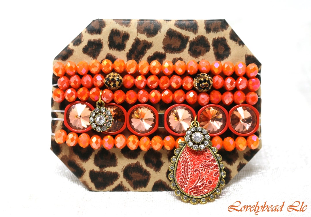 Squeeze an Orange Stackable Bracelet - Etsy