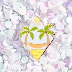 Island Enamel Pin - Etsy