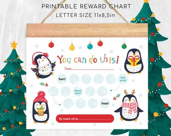 Printable Reward Chart Christmas - Etsy