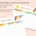 Kids Weekly Planner, Printable Rainbow Daily Planner, Homeschool ...