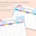 Unicorn Weekly Planner Printable, Kids Homeschool Organizer (digital ...