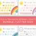 Sun Rainbow Reward Chart BUNDLE, Girls Reward Chart, Boys Reward Chart ...