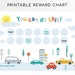 City Cars and Road Printable Sticker Reward Chart Cars Reward - Etsy