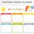 Kids Weekly Planner, Printable Rainbow Daily Planner, Homeschool ...