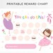 Printable Ballerina Reward Chart, Girl's Sticker Chart, Instant ...