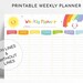 Kids Weekly Planner, Printable Rainbow Daily Planner, Homeschool ...