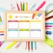 Kids Weekly Planner, Printable Sun Rainbow Daily Planner, Homeschool ...