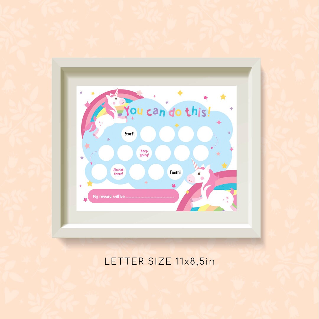 Printable Unicorn Reward Chart Instant Download Reward Chart - Etsy Canada