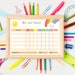 Rainbow & Sunshine Printable Reward Chart for Kids, Girls Chore Chart ...