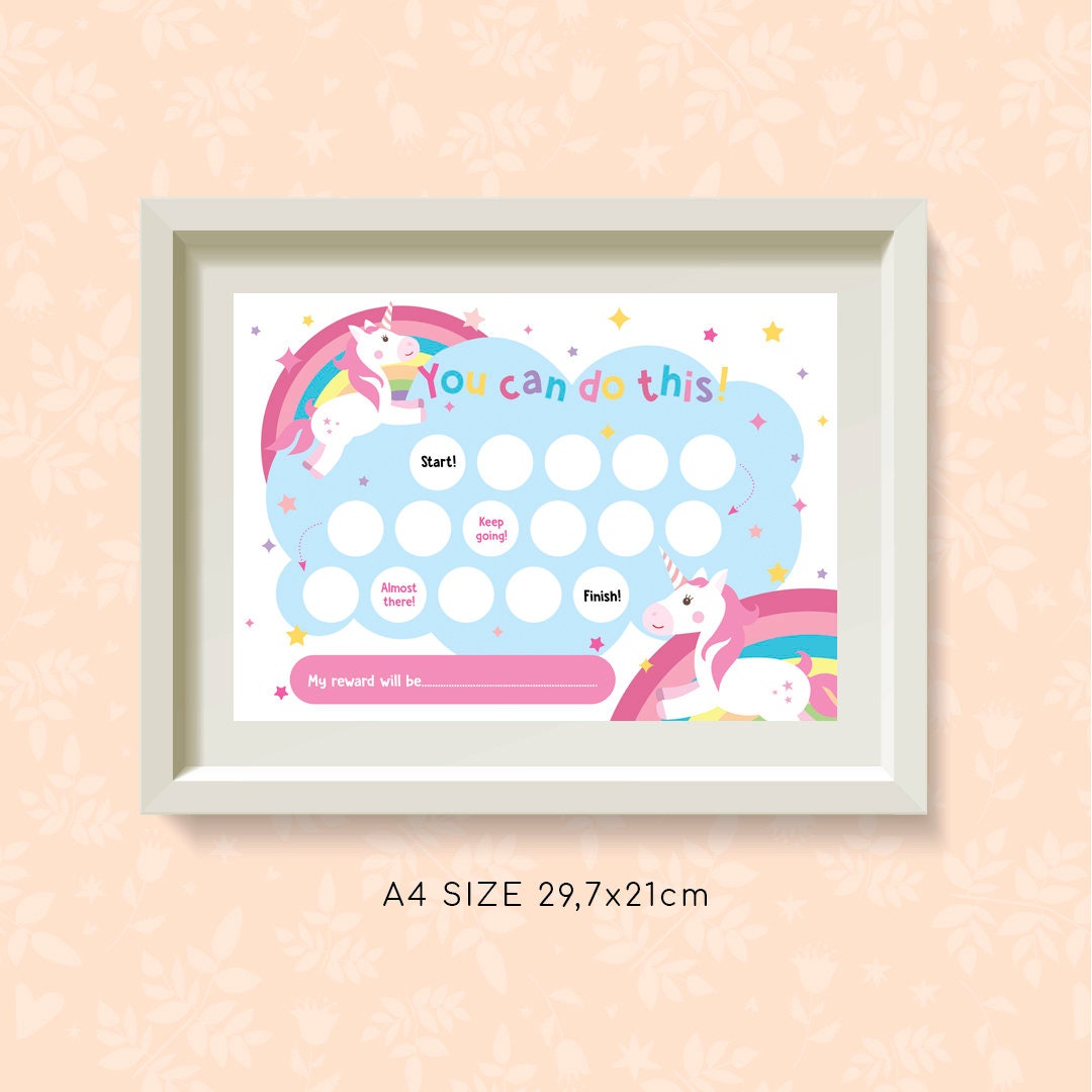 Printable Unicorn Reward Chart Instant Download Reward Chart - Etsy Canada