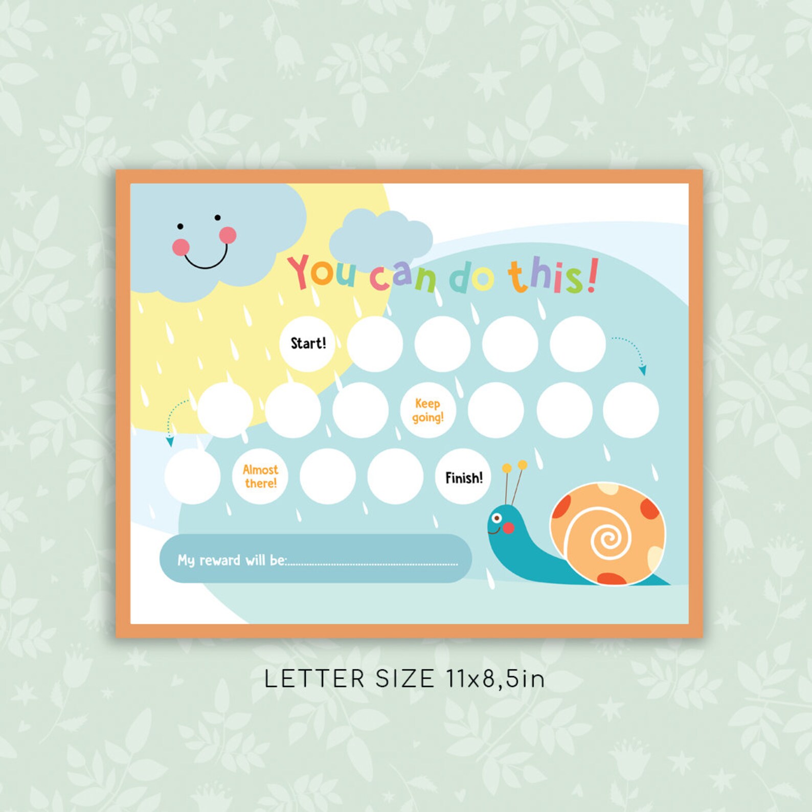 Printable Snail Reward Chart, Boy Sticker Chart, Behaviour Chart ...