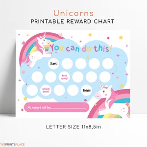 Girls Reward Chart BUNDLE, Unicorn Reward Chart, Fairy Reward Chart ...