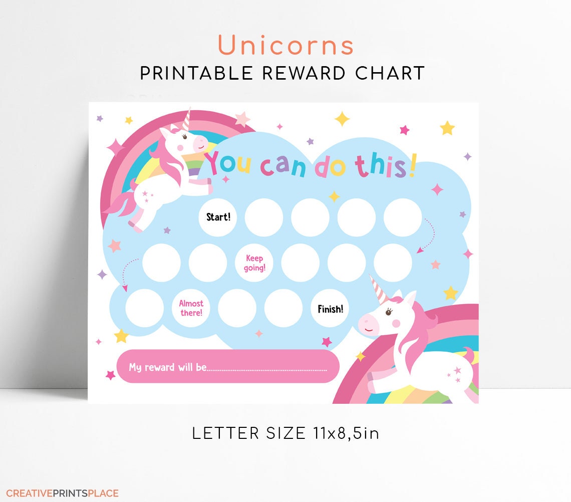 Girls Reward Chart BUNDLE Unicorn Reward Chart Fairy Reward - Etsy