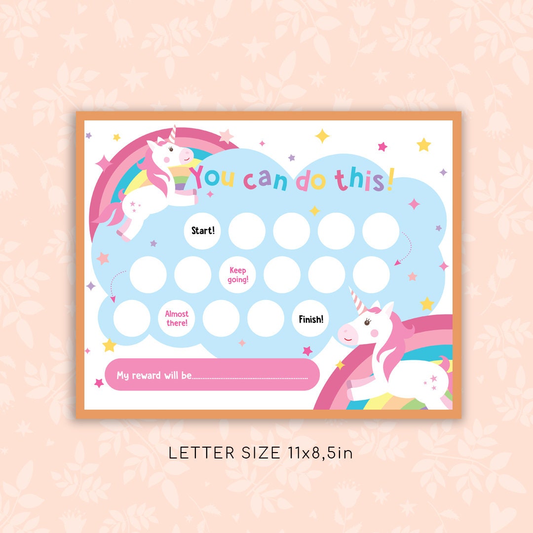 Printable Unicorn Reward Chart Instant Download Reward Chart - Etsy Canada