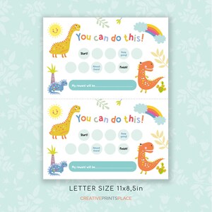 Mini Size Printable Dinosaur Reward Chart, Boy's Mini Sticker Chart ...