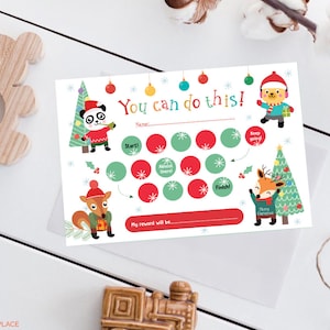 Christmas Sticker Reward Chart, Printable Holiday Christmas Reward ...