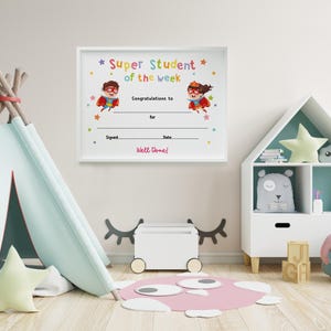 Student of the Week Certificate: Printable Classroom Award (digital ...