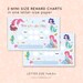 Mini Size Mermaids Reward Chart, Girls Sticker Chart, Small Sticker ...