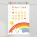 Rainbow Sun Printable Sleeping Chart, Kids Sticker Chart for Sleep ...