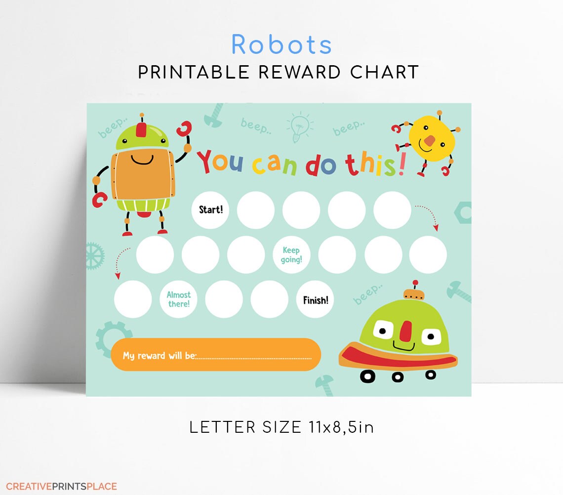 Dinosaurs Robots Reward Chart BUNDLE, Boys Reward Chart, Boys Reward ...