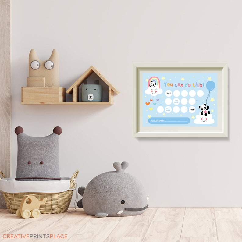 Printable Panda Reward Chart for Boys Boy's Sticker - Etsy