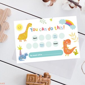 Mini Size Printable Dinosaur Reward Chart, Boy's Mini Sticker Chart ...