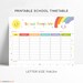 Printable Sun Rainbow School Timetable Kids Daily Schedule - Etsy
