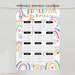 Printable Rainbow Happy Birthday Calendar, Kid Birthday Planner, Class ...