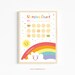 Rainbow Sun Printable Sleeping Chart, Kids Sticker Chart for Sleep ...