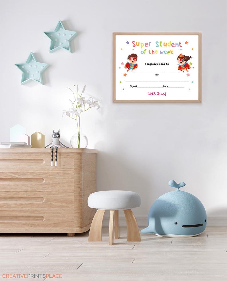 Student of the Week Certificate: Printable Classroom Award (digital ...