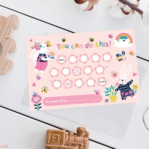 Printable Easter Bunny Reward Chart, Bunny Sticker Chart, Girl Sticker ...
