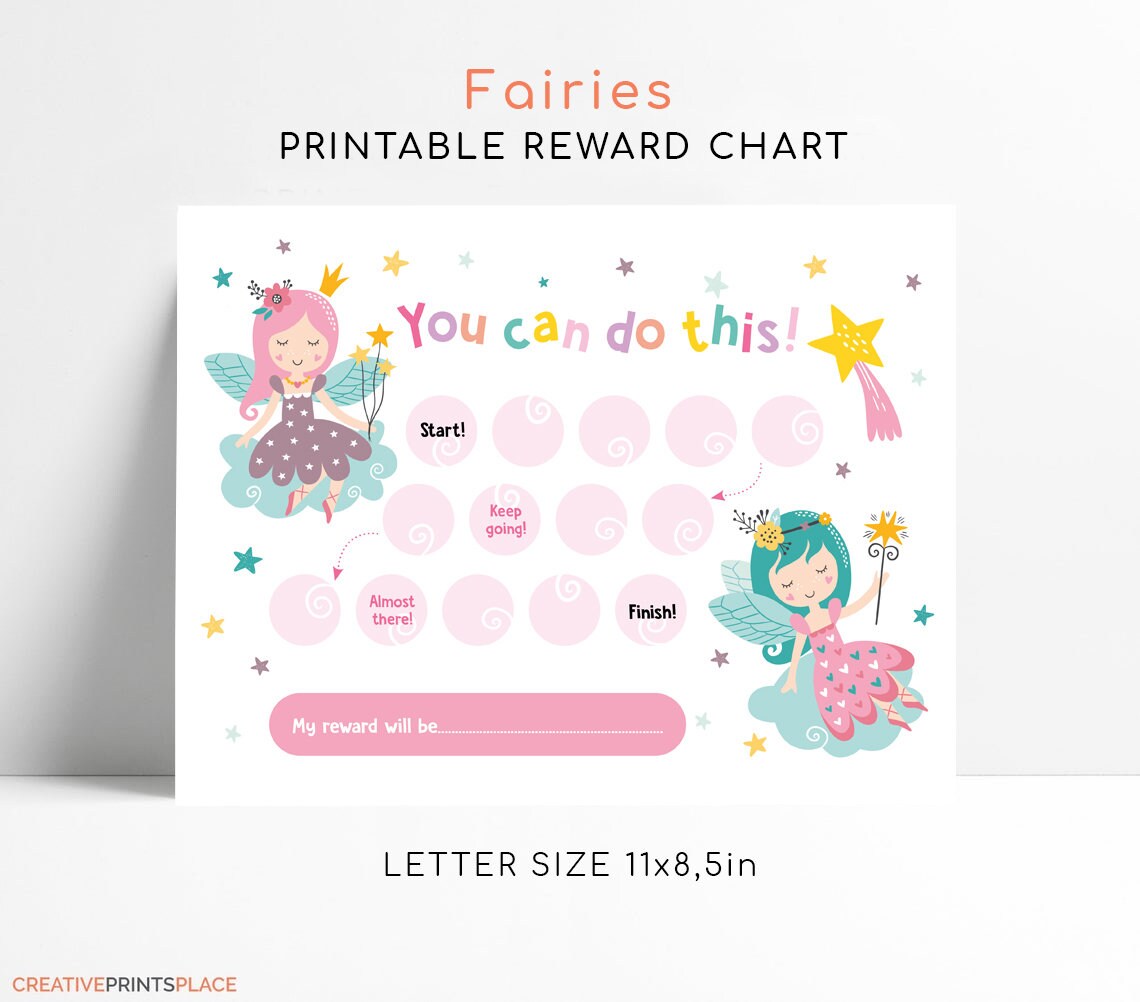 Girls Reward Chart BUNDLE Unicorn Reward Chart Fairy Reward - Etsy