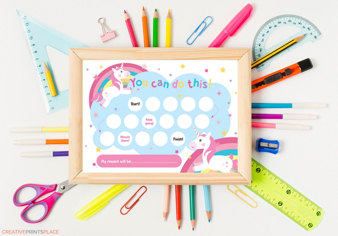 Printable Unicorn Reward Chart Instant Download Reward Chart | Etsy