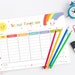 Printable Sun Rainbow School Timetable Kids Daily Schedule - Etsy