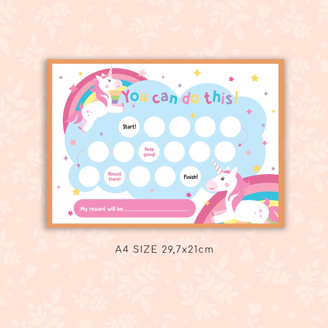 Printable Unicorn Reward Chart Instant Download Reward Chart | Etsy