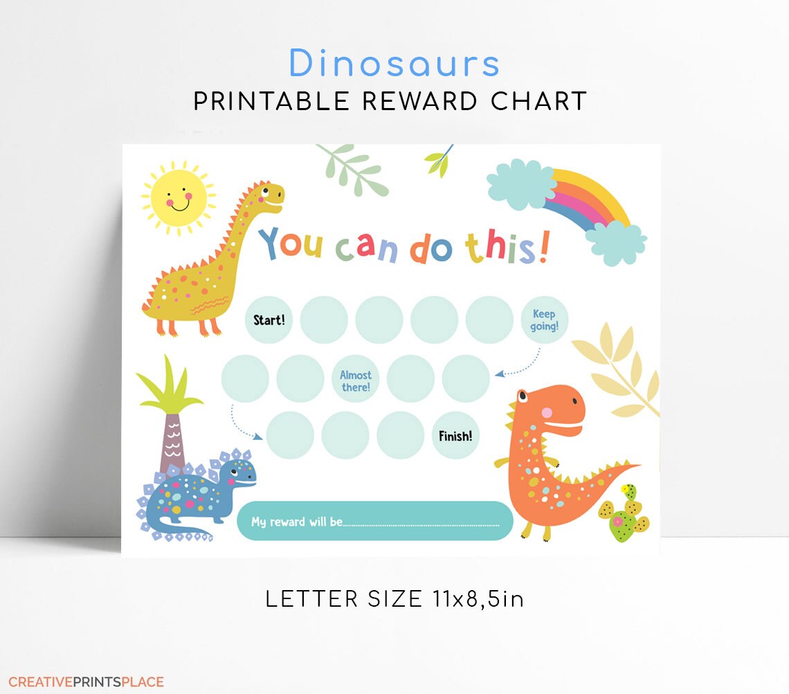Dinosaurs Robots Reward Chart BUNDLE, Boys Reward Chart, Boys Reward ...