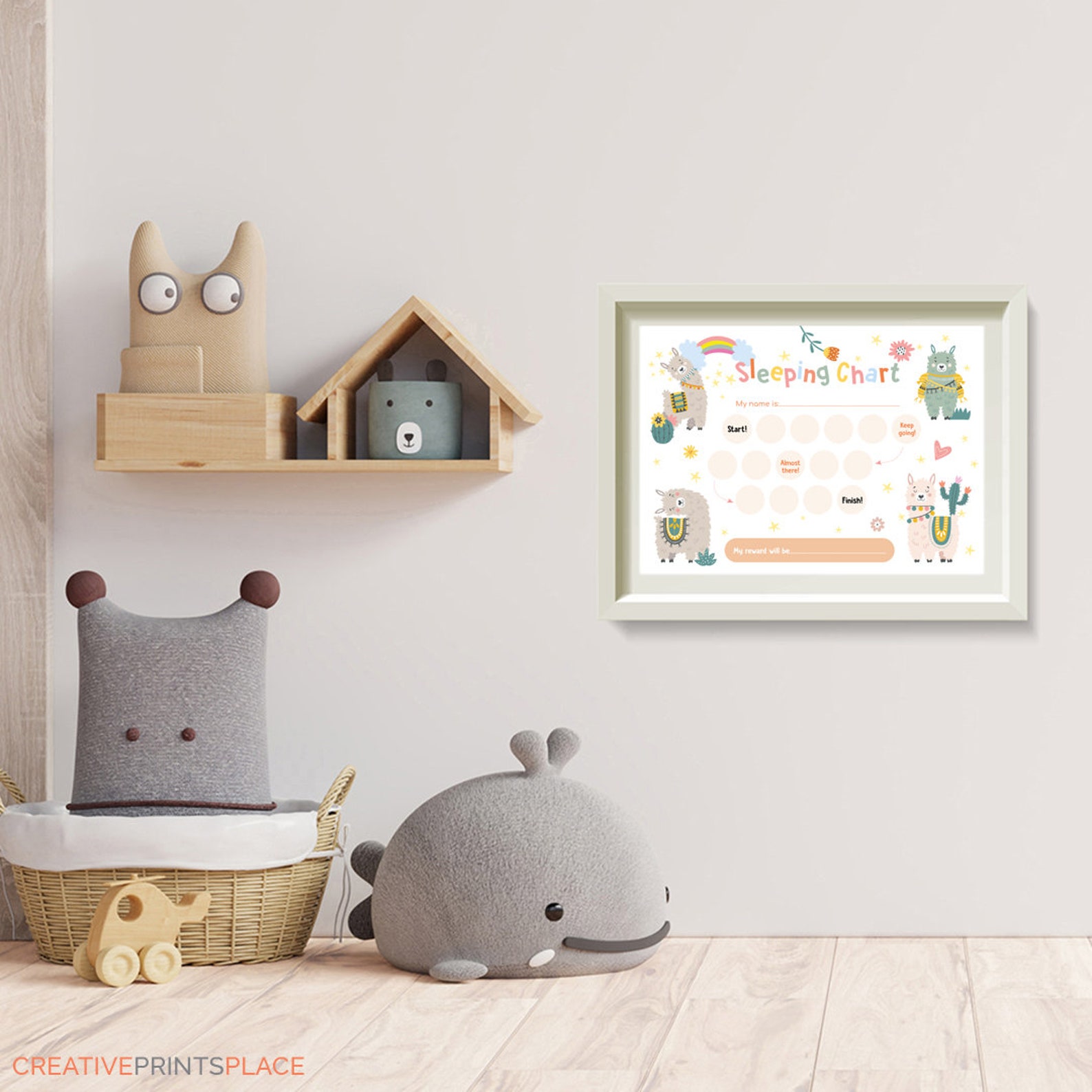 Llama Sticker Sleeping Chart, Printable Llama Sleeping Charts, Llama ...