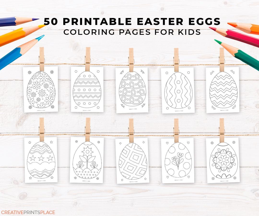50 Printable Easter Egg Coloring Pages, Fun and Creative Easter ...