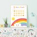Rainbow Sun Printable Sleeping Chart, Kids Sticker Chart for Sleep ...
