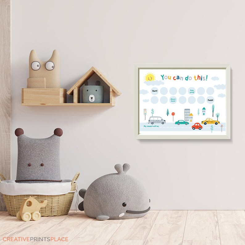 City Cars and Road Printable Sticker Reward Chart, Cars Reward Chart ...