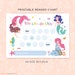 Printable Mermaid Reward Chart Mermaid Behavior Chart Girls - Etsy