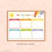 Kids Weekly Planner, Printable Sun Rainbow Daily Planner, Homeschool ...