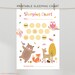 Printable Woodland Animals Sleeping Chart, Sleep Sticker Charts, Sleep ...