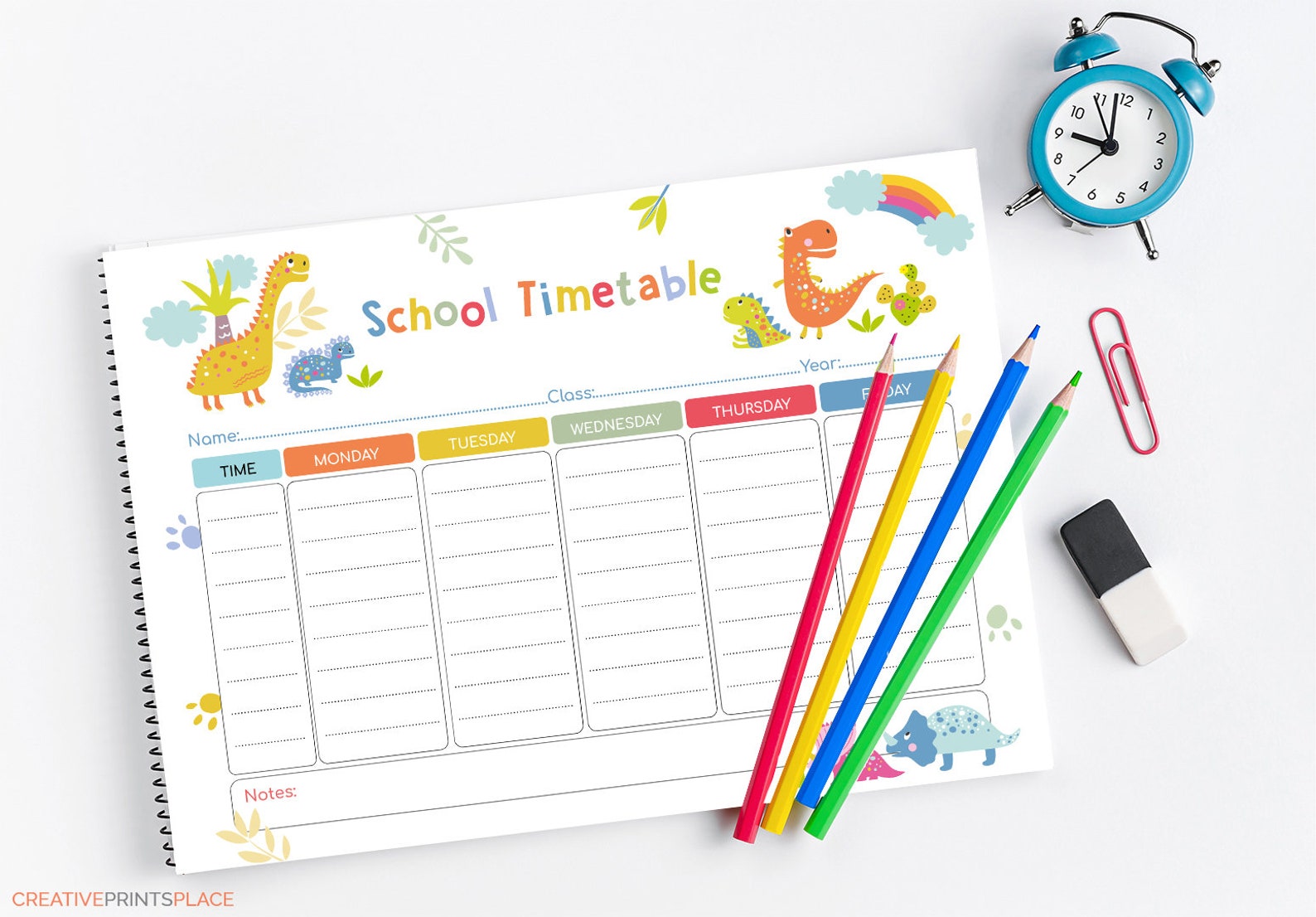 Printable Dinosaur School Timetable, Kids Daily Schedule, Back to ...