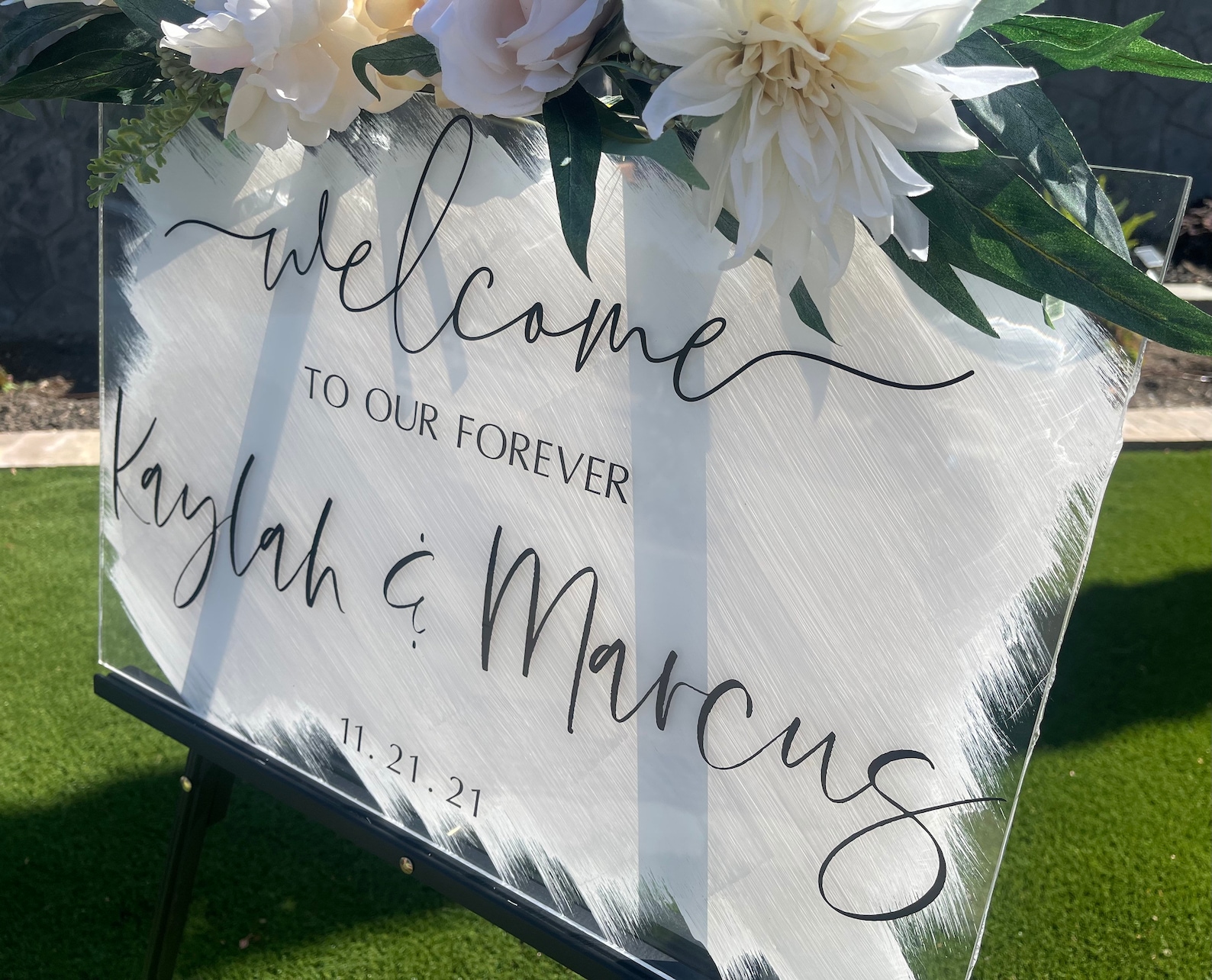 Acrylic Welcome Sign Customizable - Weddings, Birthdays, Events ...