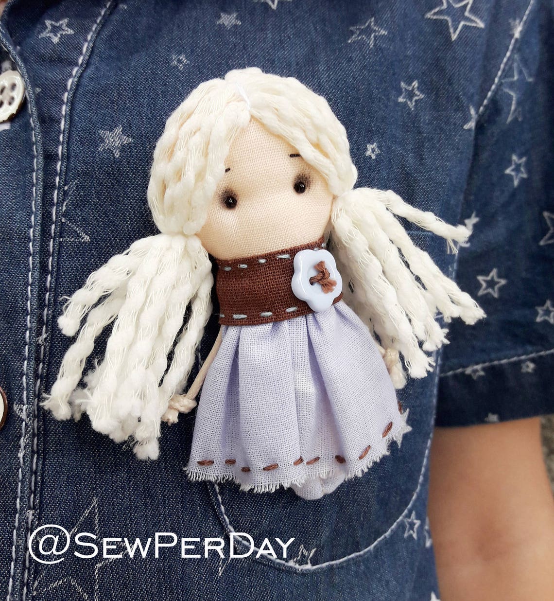 Tiny Rag Doll Pattern to Sew PDF/ Mini Cloth Doll Sewing - Etsy