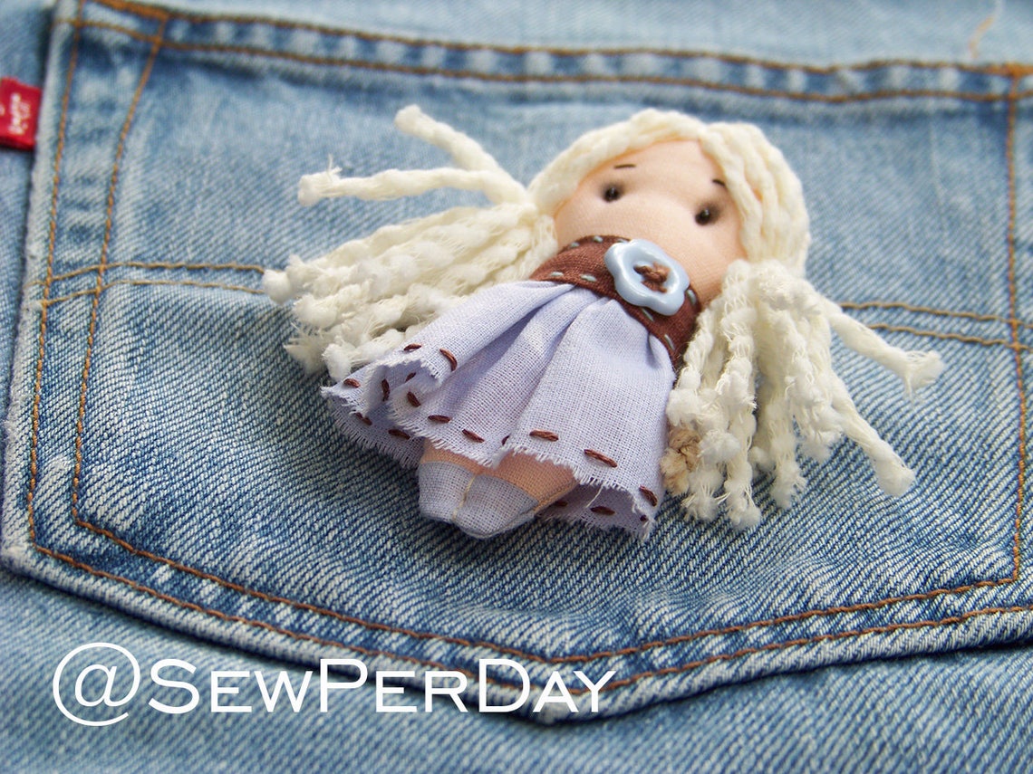 Tiny Rag Doll Pattern to Sew PDF/ Mini Cloth Doll Sewing - Etsy