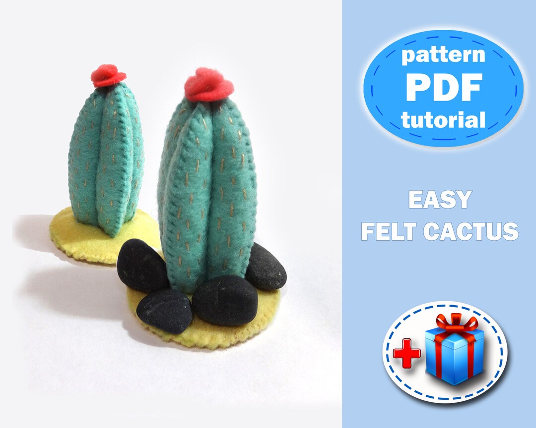 Easy Felt Cactus Sewing Pattern PDF/ Felt Toy Patterns to Sew - Etsy