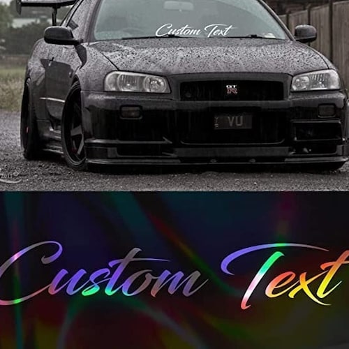 Custom Text Personalized Script Windshield Banner Decal - Etsy